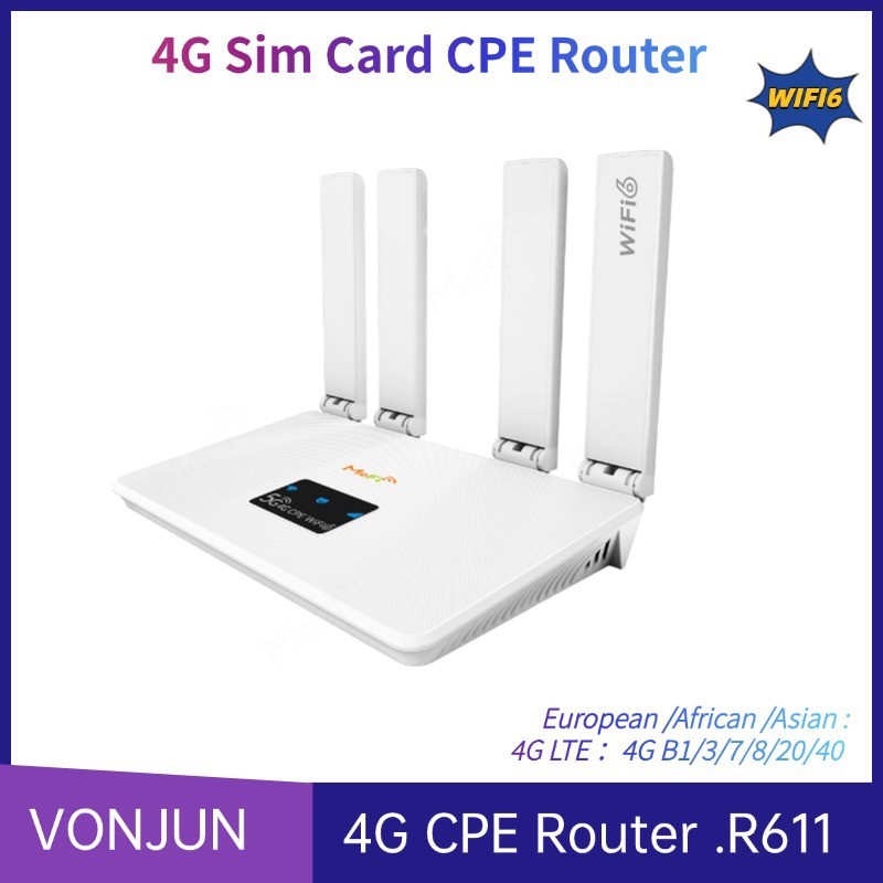 4G Router WiFi6Card-Inserting Wireless Router LTE CPE Wireless Hotspot ...
