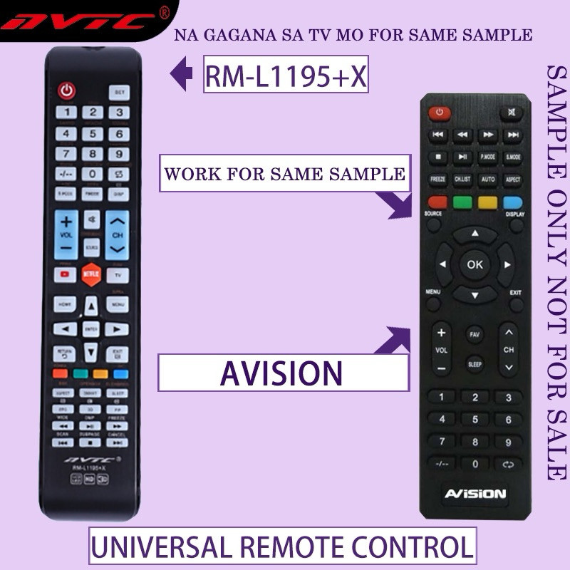 Remote Control for Avision Universal Smart tv Remote Na Gagana Sa Tv Mo | Shopee Philippines