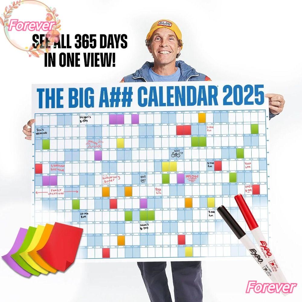 FOREVER The Big A## Calendar, Giant with Pen and Adhesive Sticker 2025 ...