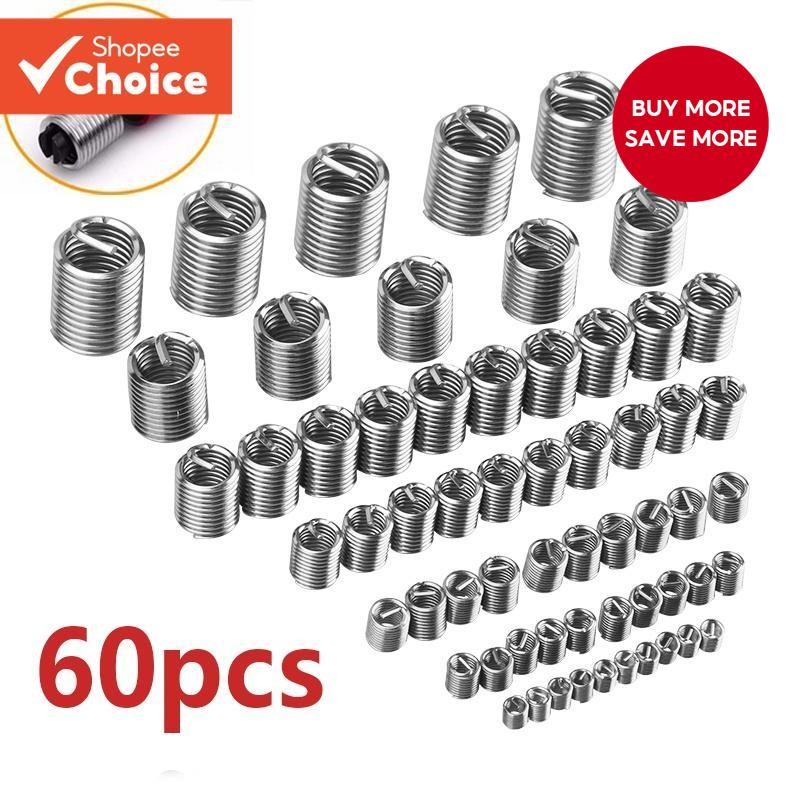 Fastening Thread Insert Set M3 M4 M5 M6 M8 M10 M12 Stainless Steel Repair Tool Insert Kit Spiral ...