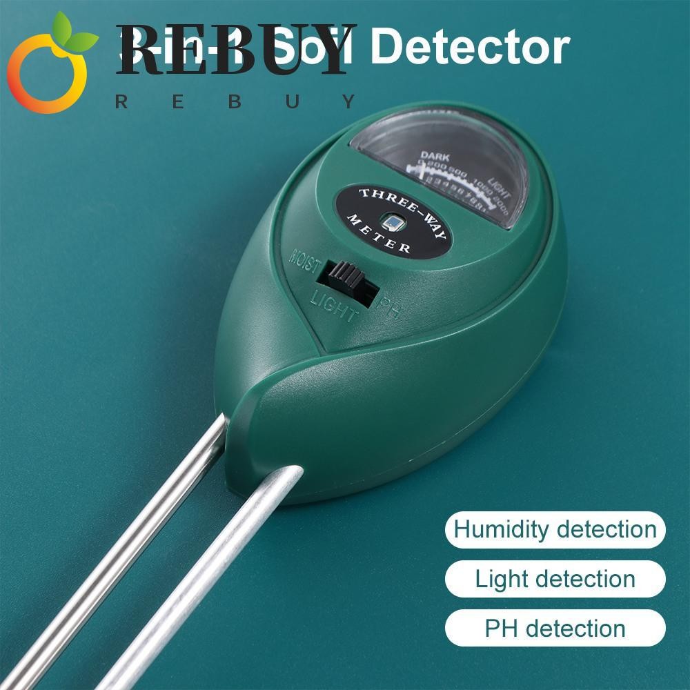 REBUY Soil Detector, 3 in1 PH Tester Soil Moisture Meter, Analyzer ...