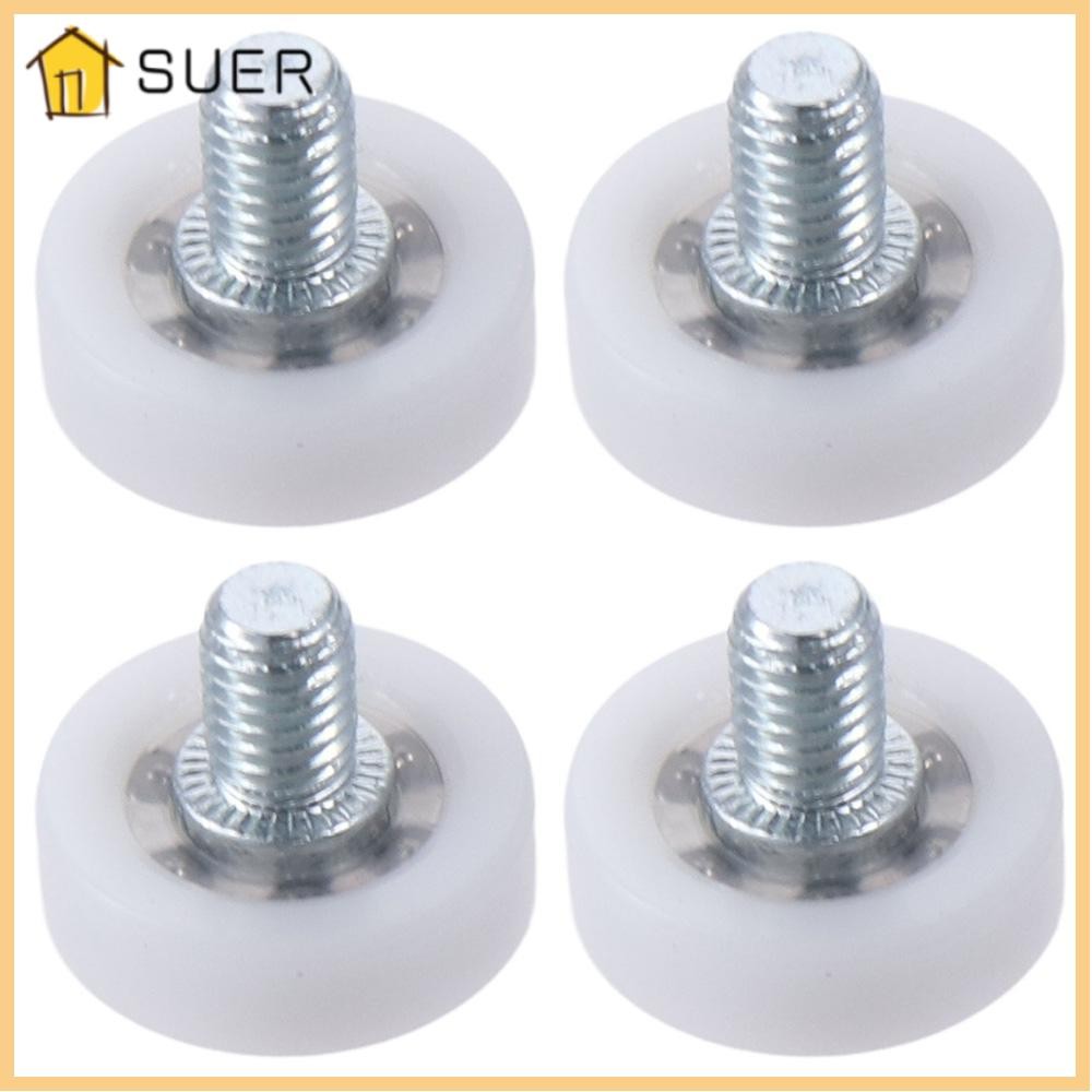 SUER1EN White Bearing Nylon Small Pulley, White Silver 19mm Cabinet ...