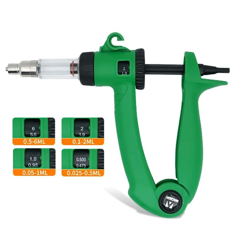 0.5-6ML Veterinary Continuous Syringe Vaccine Injection Animal ...