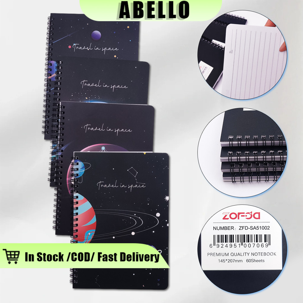 Aesthetic Spiral Notebook Planet Design Coil Composition Notebook A5 ...