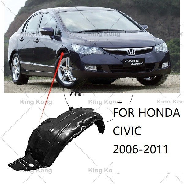 Front Fender Liner For HONDA CIVIC 2006 2007 2008 2009 2010 2011 SNA FD ...