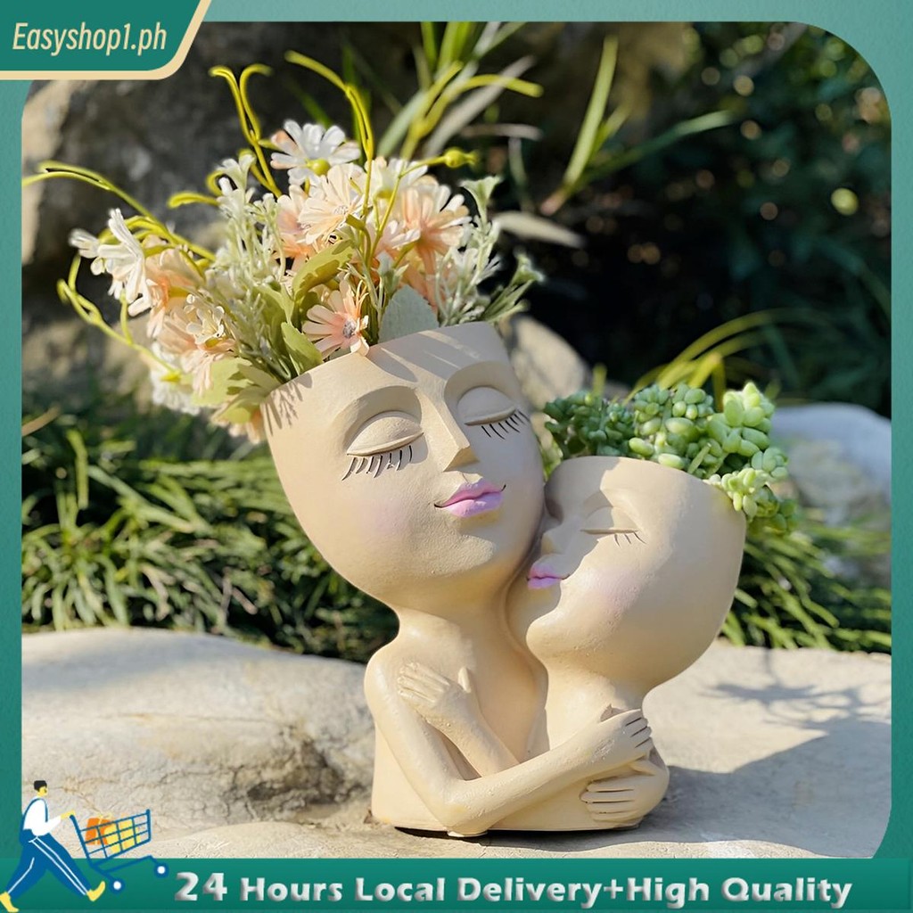 Humanoid Flower Pots Cute Human Shaped Planter Drainage Resin Flower ...