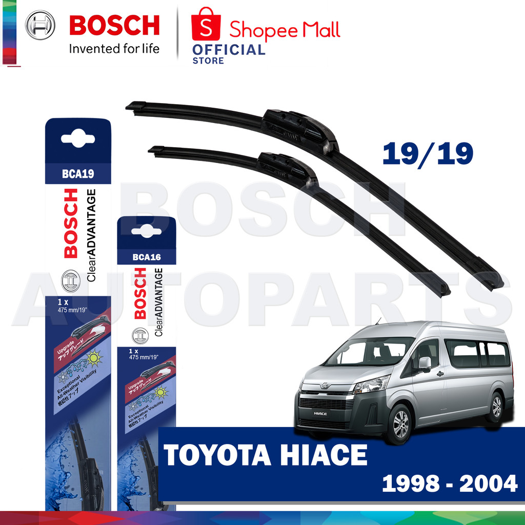 Bosch Advantage Wiper Blade Set For Toyota Hiace 1998-Present (20"/20") | Shopee Philippines
