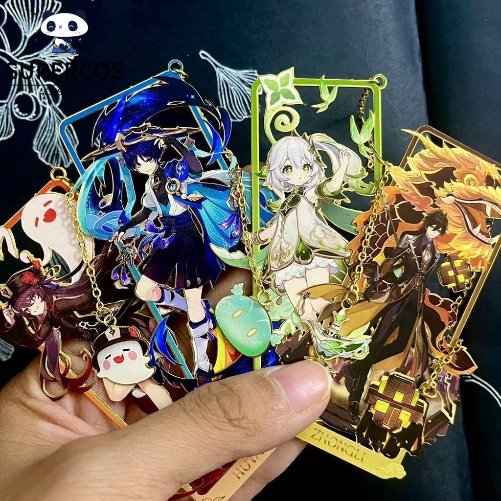 Genshin Impact Metal Hollow Bookmark Furina Shogun Miko Zhongli ...