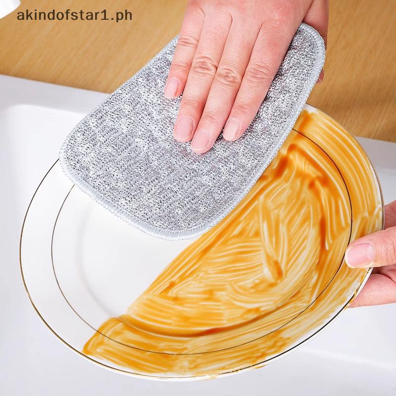 { OD&HOME } 10PCS Durable Non-Stick Oil Dishwashing Cloth Double-side ...