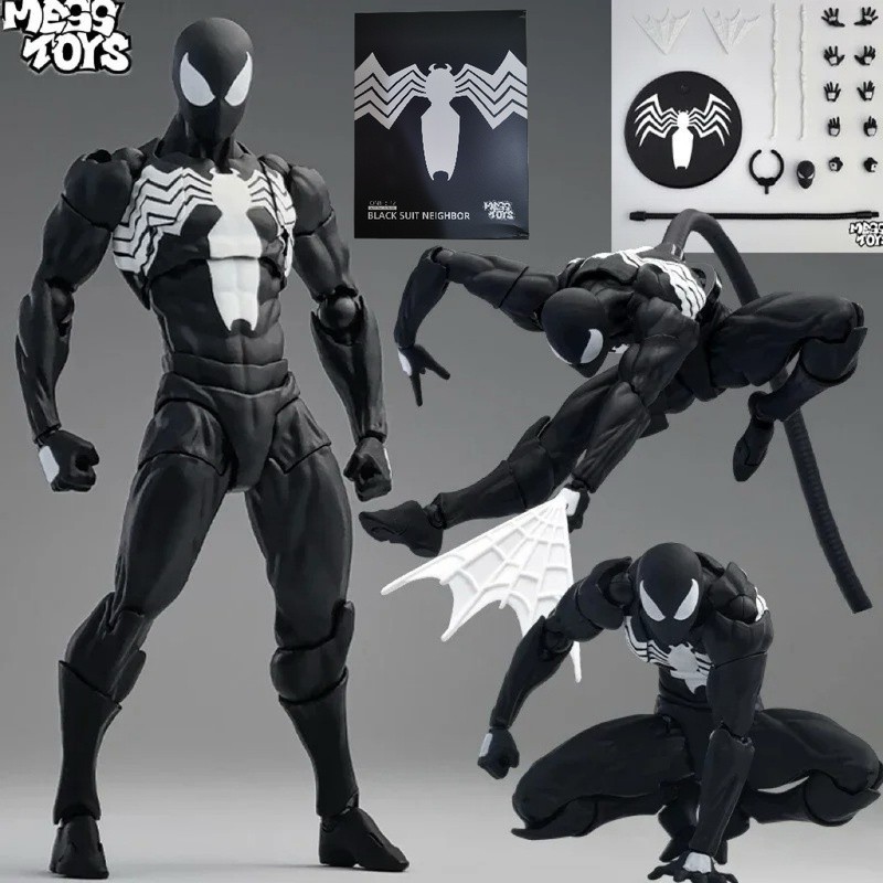 MESS TOYS Spider-Man Black Neighbor Symbiote CT Toys Black Spider Set ...