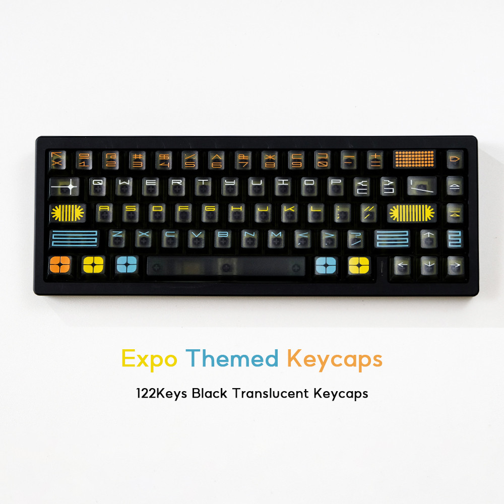 Expo Themed Keycaps 122Keys/Set Matte Transparent PBT Cherry Profile ...