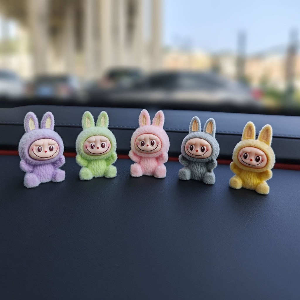 New Sitting Labubu Car Dashboard Ornament Cartoon Car Display ...