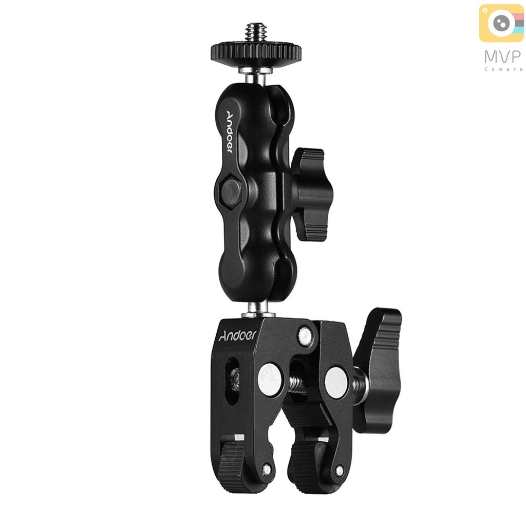 Andoer Mount Clamp Friction Arm Super Clamp Ball Mount Clamp 1/4 Inch ...