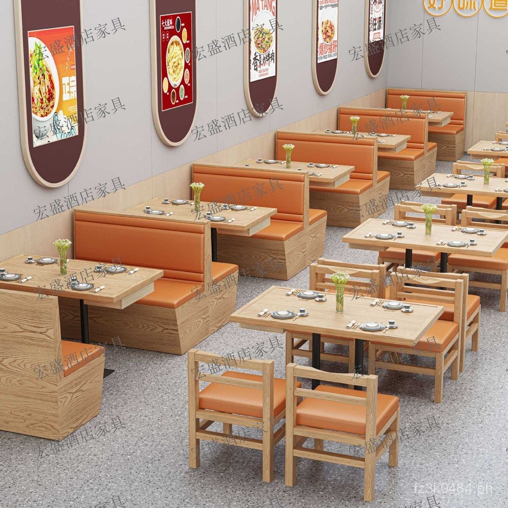 Booth Table for Noodle Shop Fast Food Restaurant New Wall-Mounted Milk ...