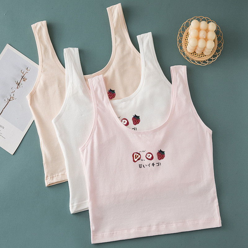 7y-12y 32kg-60kg Girl's Puberty Vest Inner Front Panel Double Layer ...