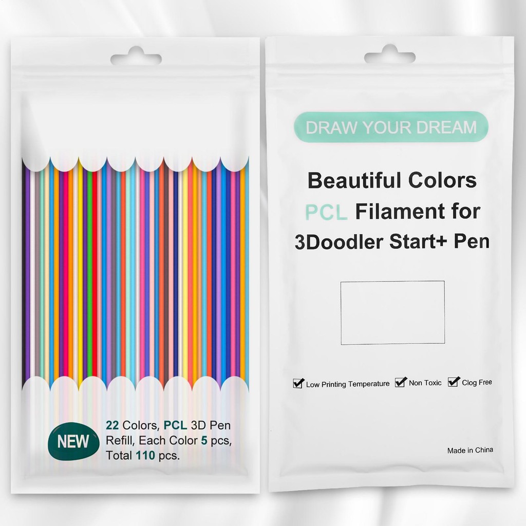 3D Pen Filament 3D Print Filament 110 Pieces 3D Pen Refills Colorful 3D ...