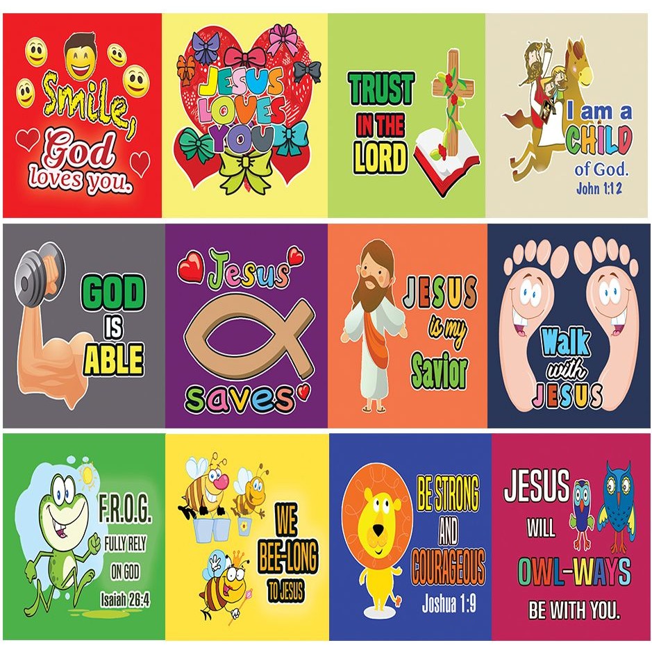 Christian Stickers - Smile, God Loevs You ( 5-Sheet) | Shopee Philippines