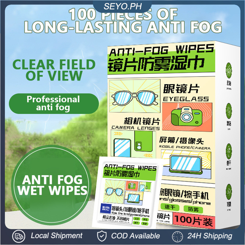 100PCS Disposable Anti Fog Wipes Glasses Anti-Moist Wiping Paper ...