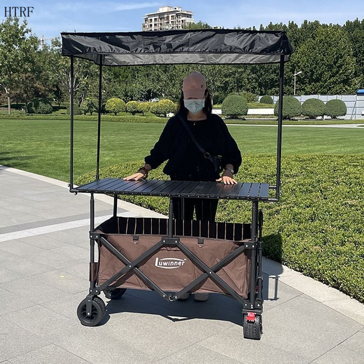 New Style Stall Cart Liftable Foldable Camp Cart Outdoor Trolley ...