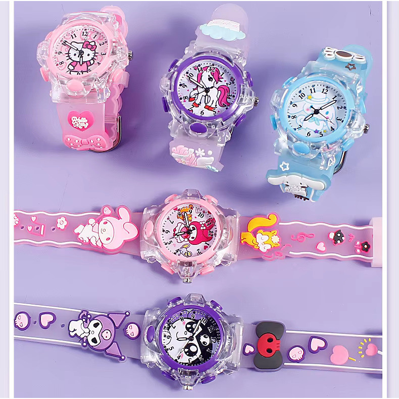 Cartoon Silicone Led Watches Kids Girls Students Wrist Watch Smart ...