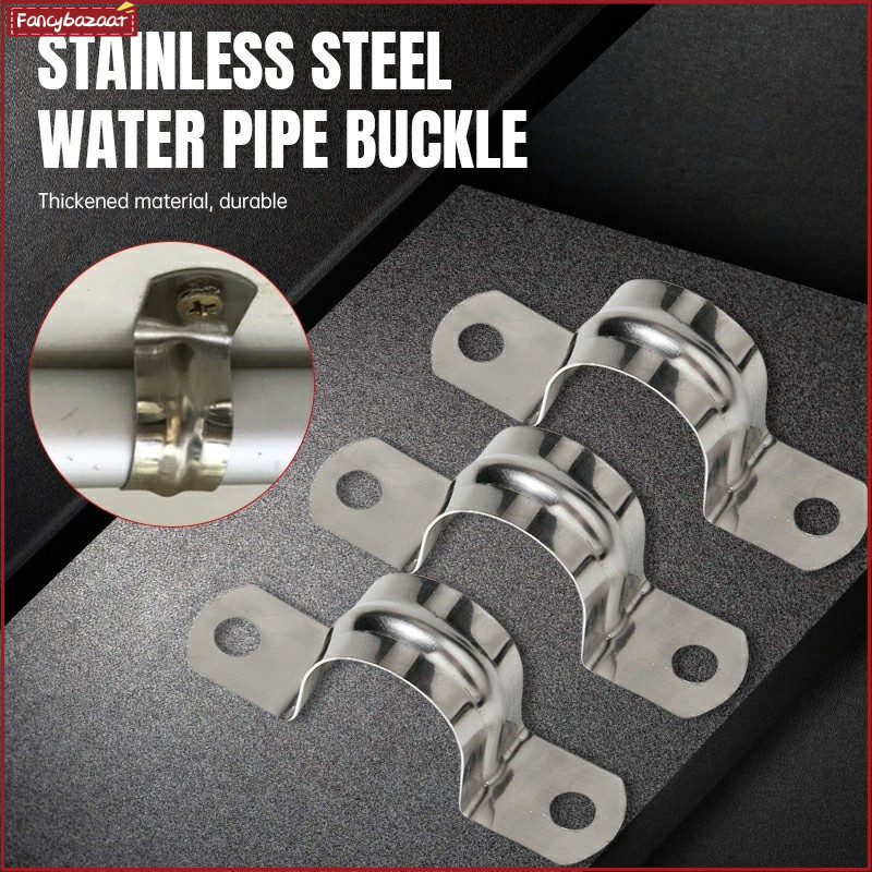 FB】Stainless Steel Pipe Clamp Fixed Water Pipe Clamp Interlocking Cable ...