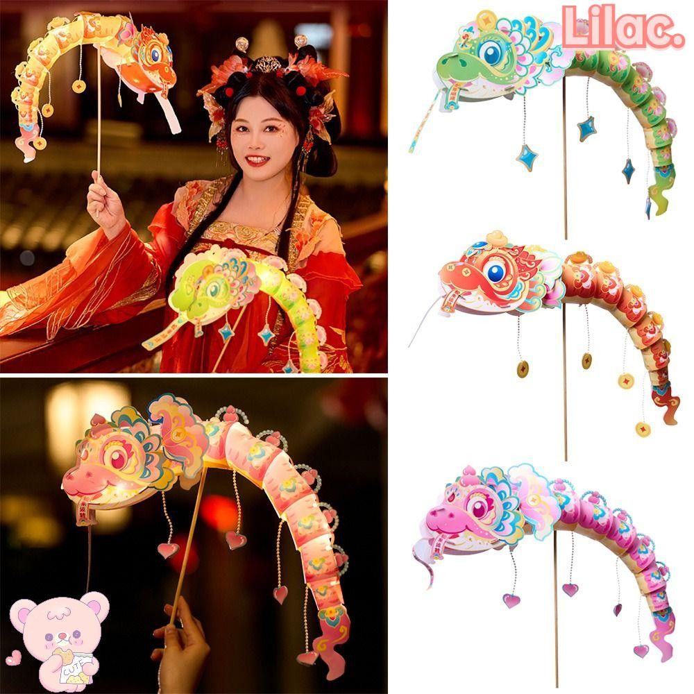 LILAC Snake Shape Lantern, DIY Paper Festive Lantern, Mascot Cartoon ...