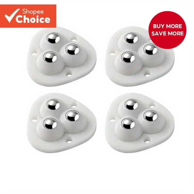 4pc/8pc/12pc Furniture Caster Ball Type Paste Pulley Stainless Steel ...