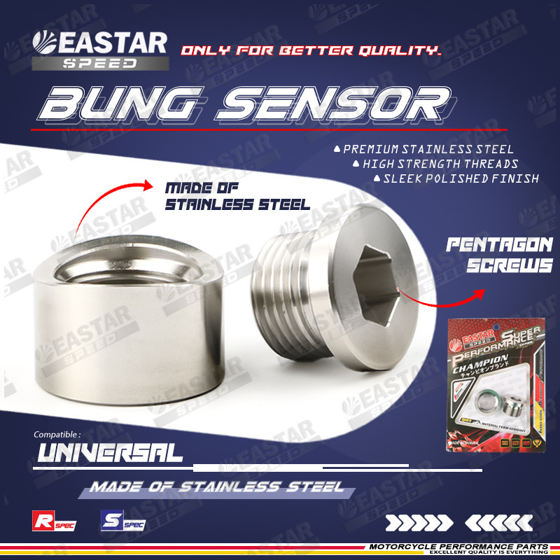 EXHAUST PIPE NUT / BUNG SENSOR UNIVERSAL RAIDER 150 CARB / CLICK / MIO ...