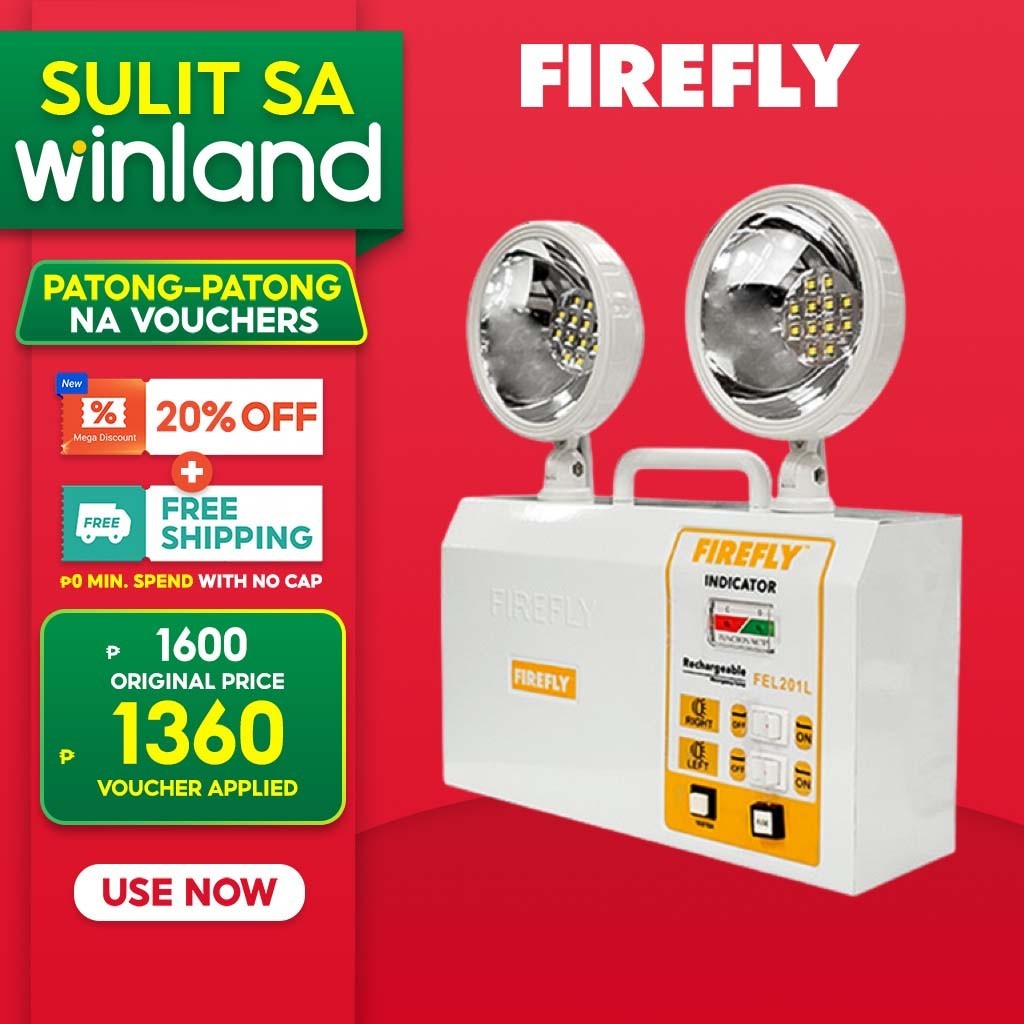 Firefly by Winland Quick Response Twinhead Rechargeable Emergency Lamp ...