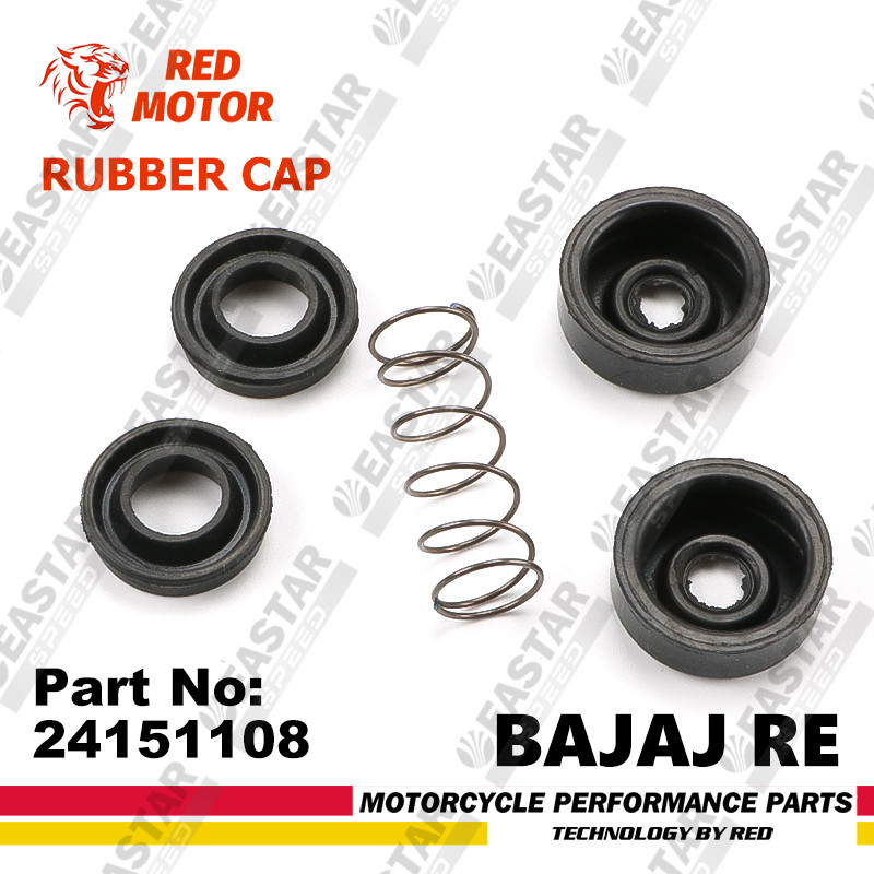 Bajaj RE Wheel Cylinder Kit Front Minor - 24151108 (RUBBER CAP FRONT ...