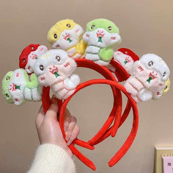 chinese new year hair clip 2025 Year of the Snake Plush Headband New ...