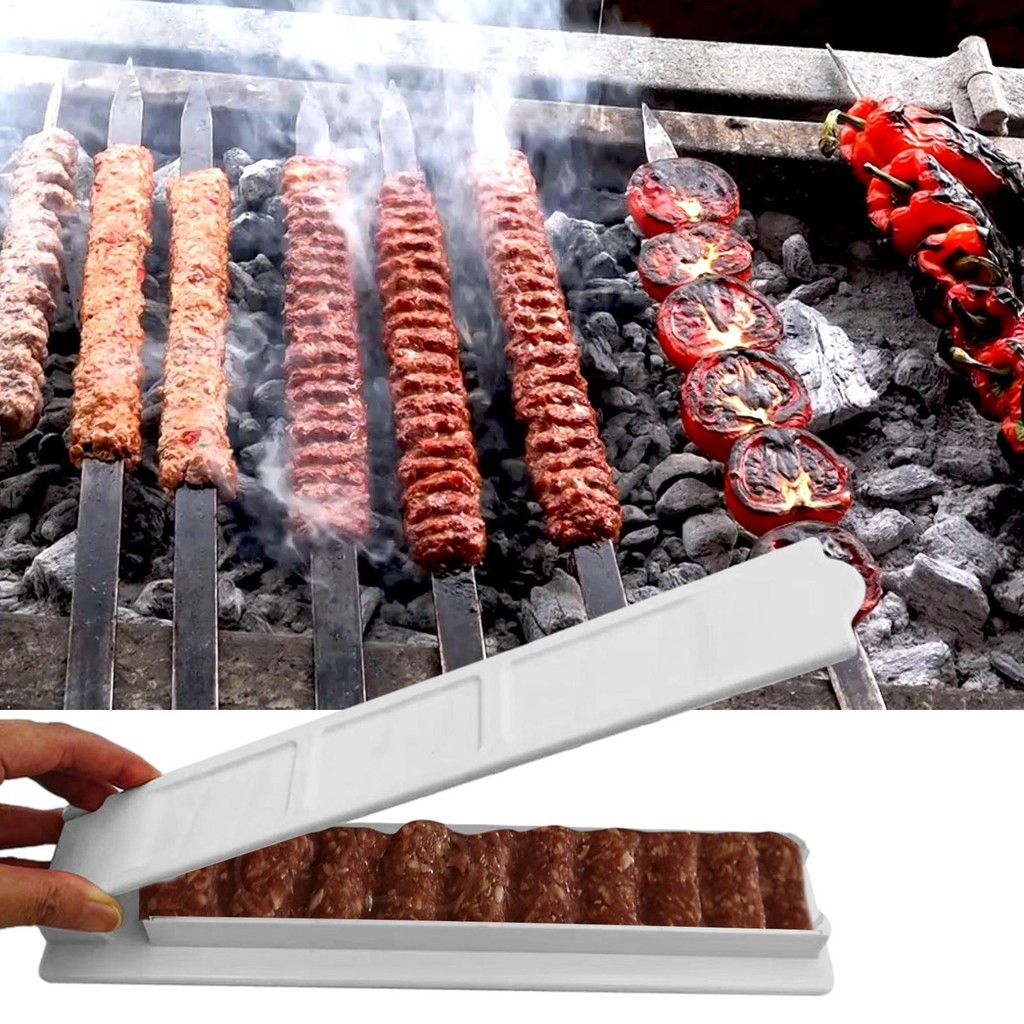 Skewers Kebab Maker Grill 11 Inch Manual Kebab Press Upgraded Thick ...