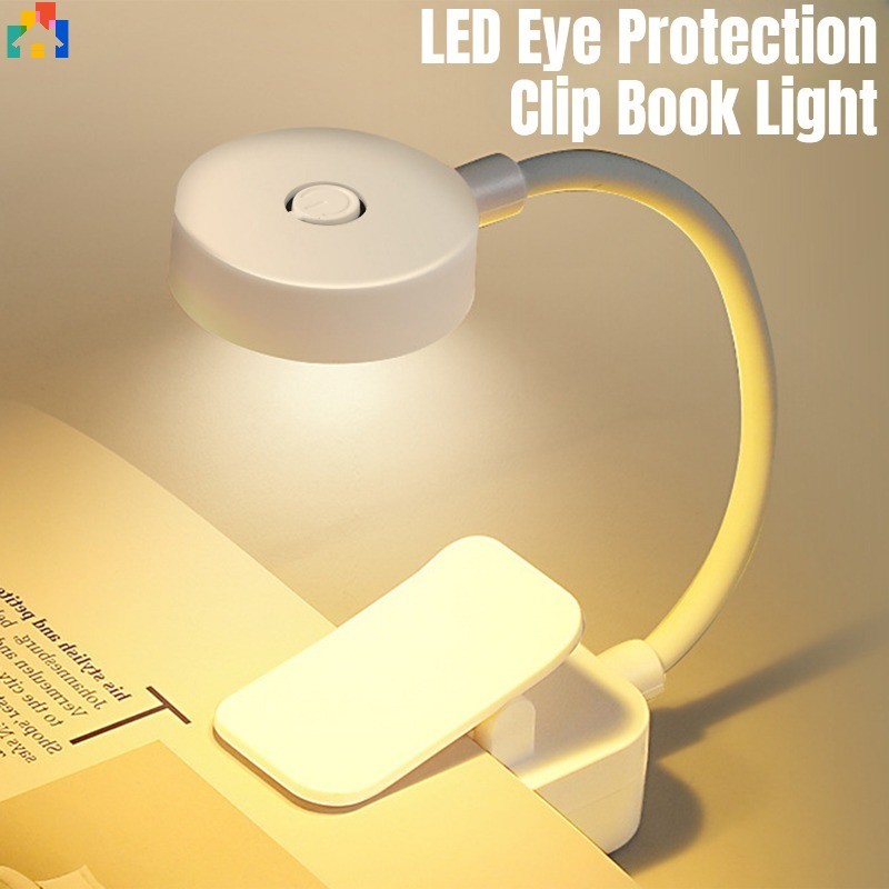 Mini Folding LED Eye Protection Clip Book Light Portable Adjustable ...