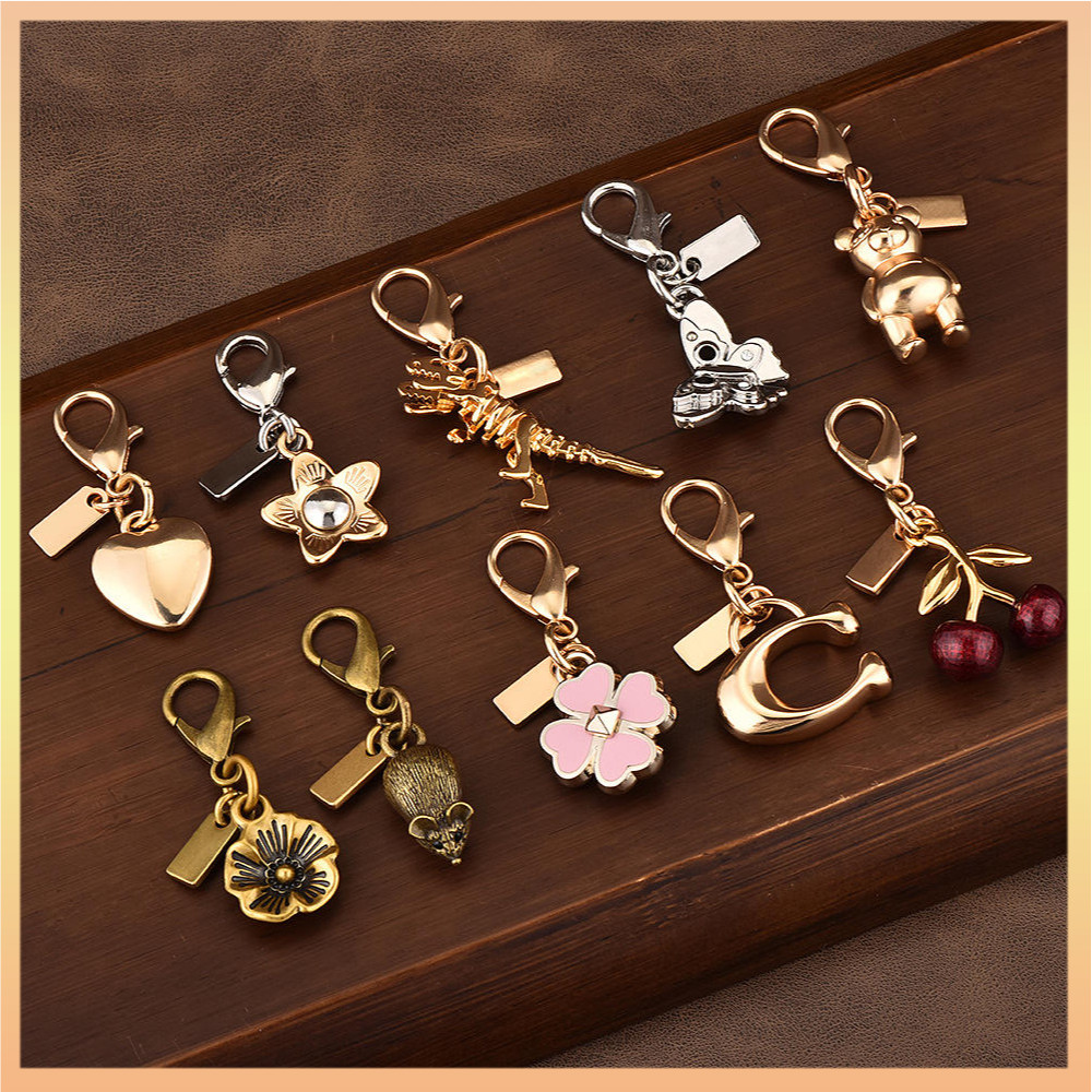 Fashion Keychain Car Key Charm Premium Bag Pendant Golden Bear Red ...