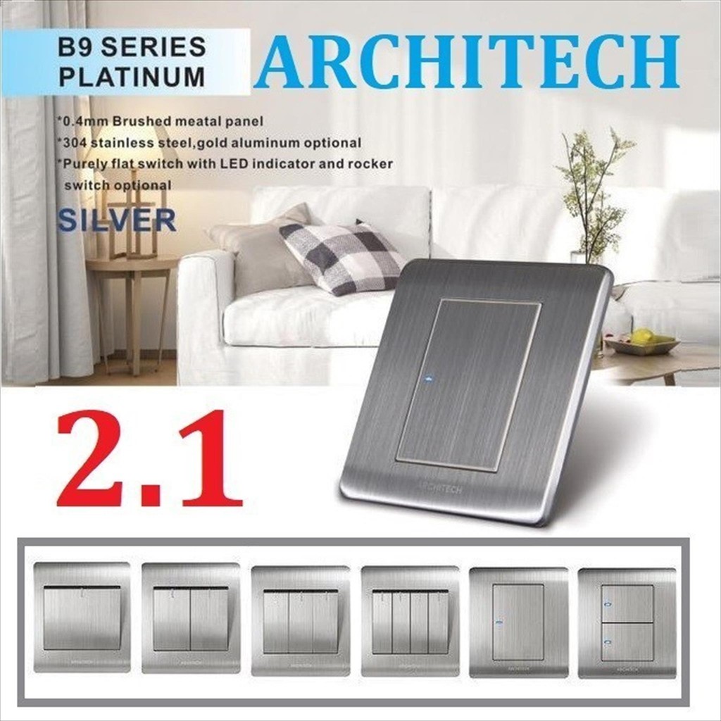 Architech PLATINUM SWITCH B9 SILVER SERIES / STOP CONTACT / SWITCH / AC ...