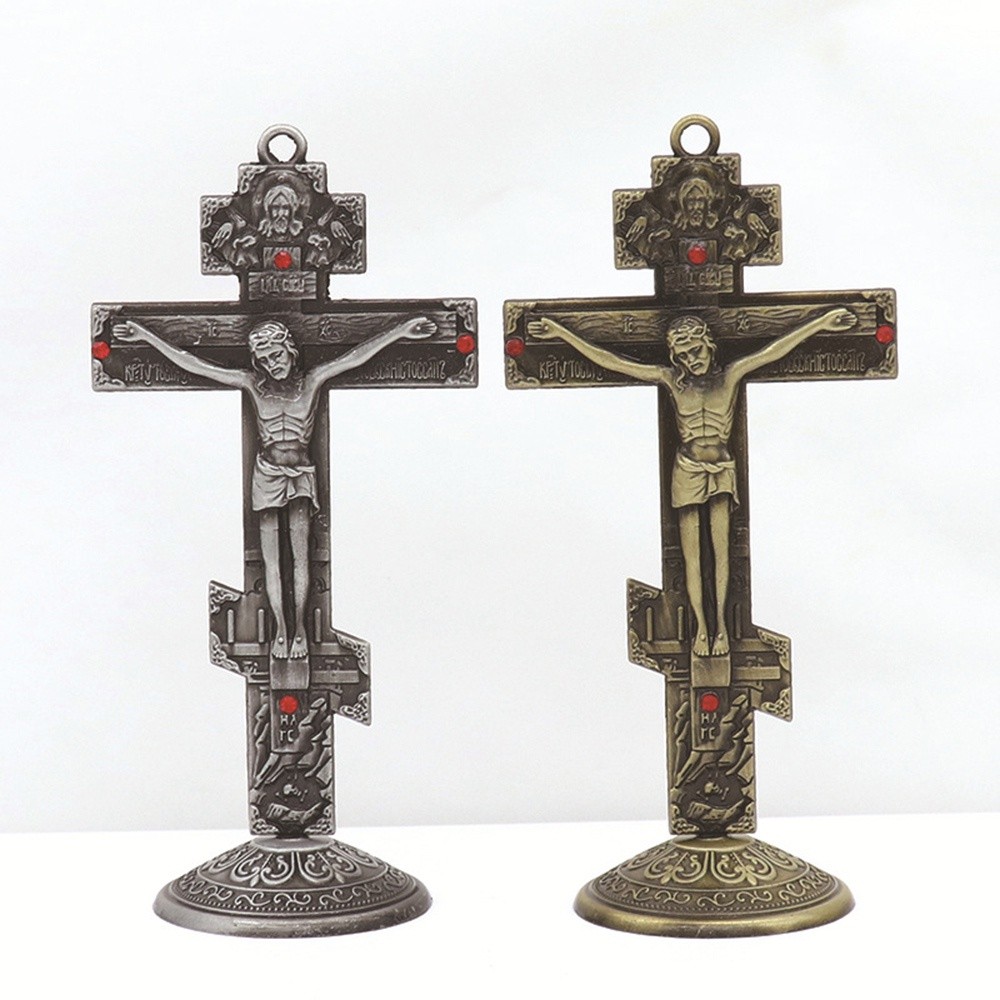 5 Colors Russian Orthodox Icon Cross Christ Jesus Charms Table Crucifix ...