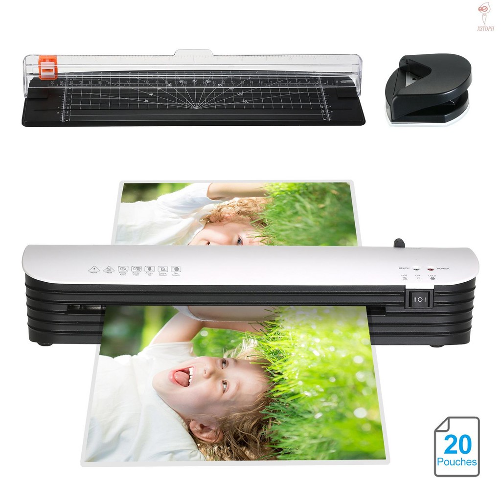SL299 Laminator Machine Set A4 Size Hot and Cold Lamination 2 Roller System with 20 Laminating ...