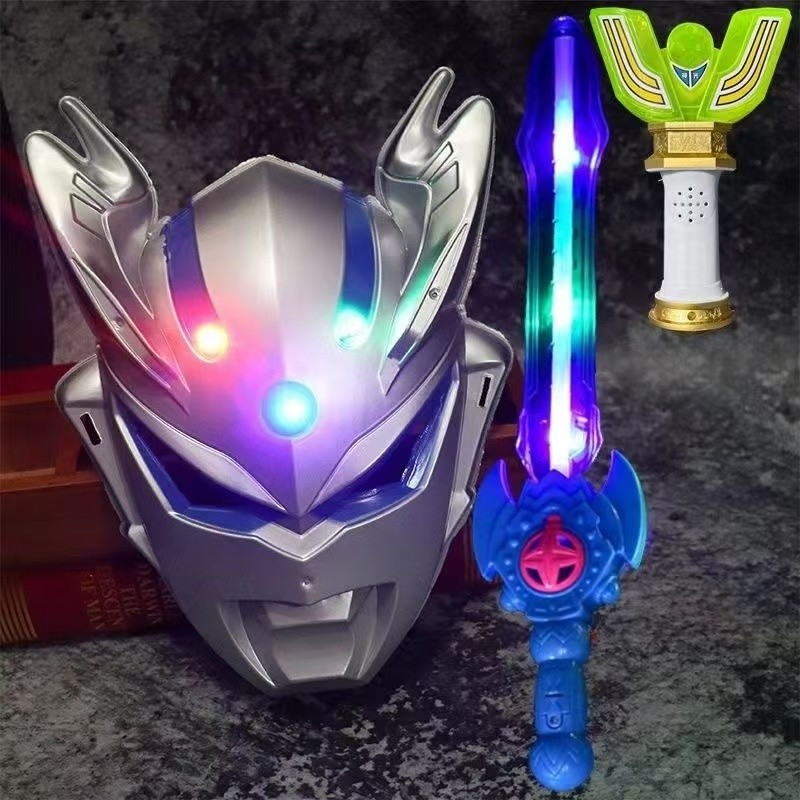 Children's Light-Up Ultraman Tiga Mask Zero Ultraman Toy Orb Jet ...