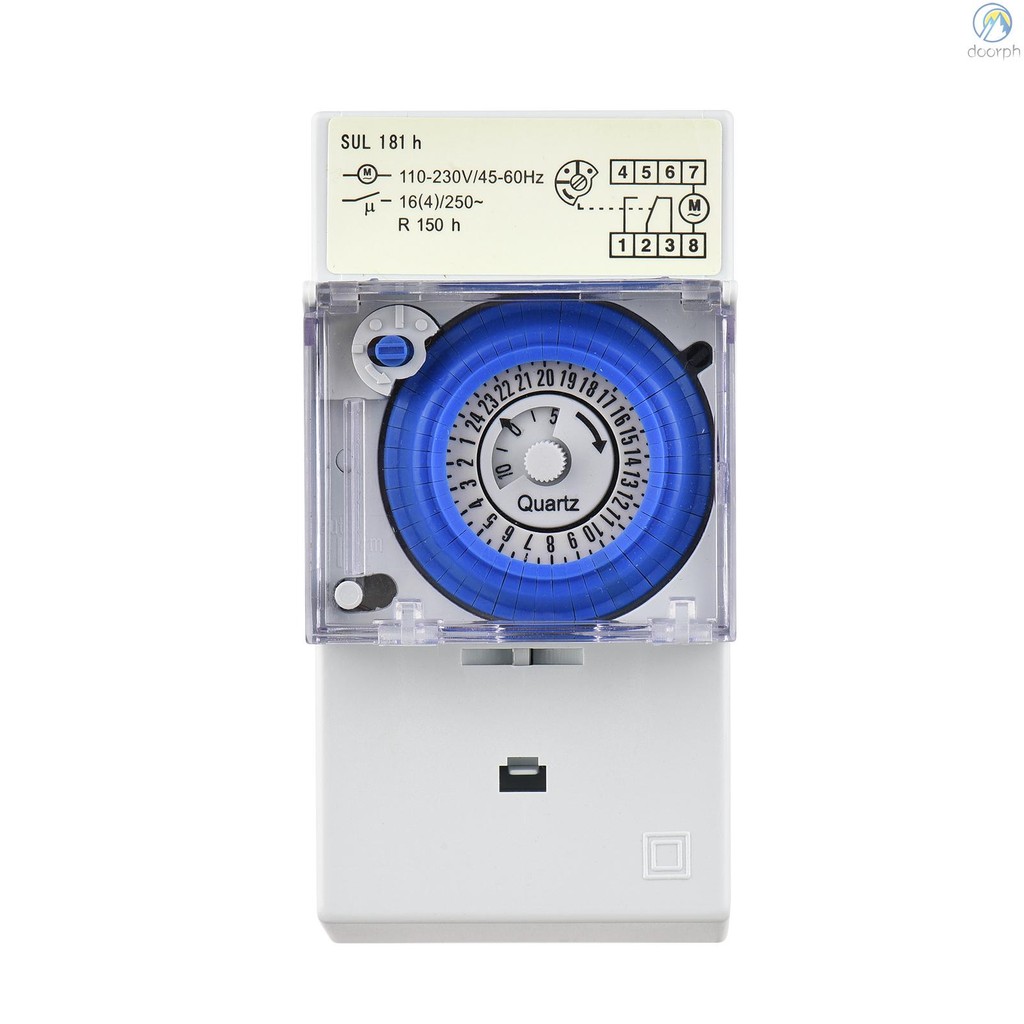 Mechanical 24 Hours Timer Switch AC 110-230V 30 Minutes Interval 48 ...