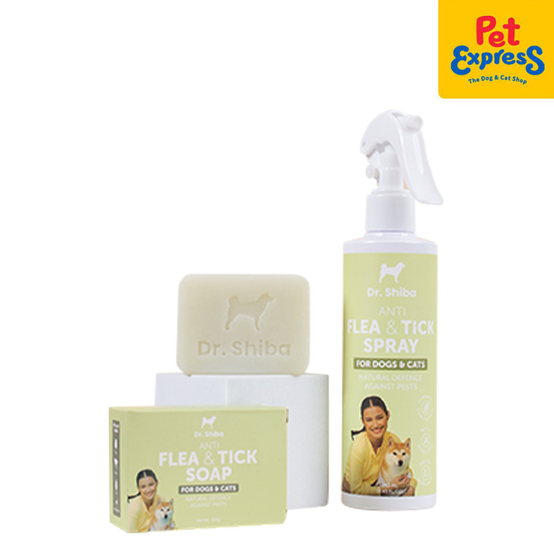 Dr. Shiba Anti Flea and Tick Pet Soap and Pet Spray (Bundle Pack ...