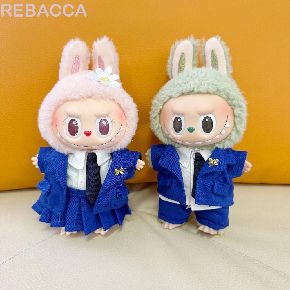 REBACCA Labubu Doll's Suit, Gold Pin with Tie Sitting Labubu Time Cloth ...