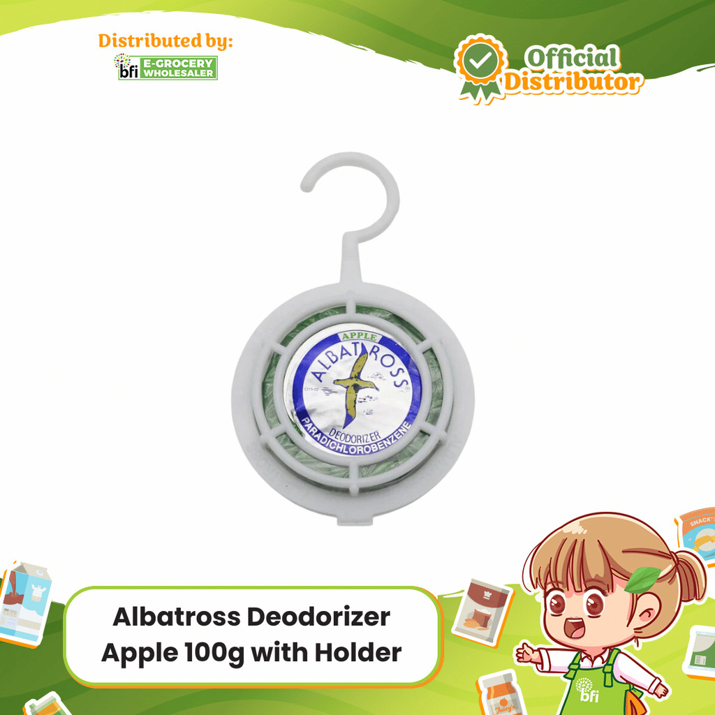 Albatross Bathroom Deodorizer Apple with Holder 100g | Shopee Philippines