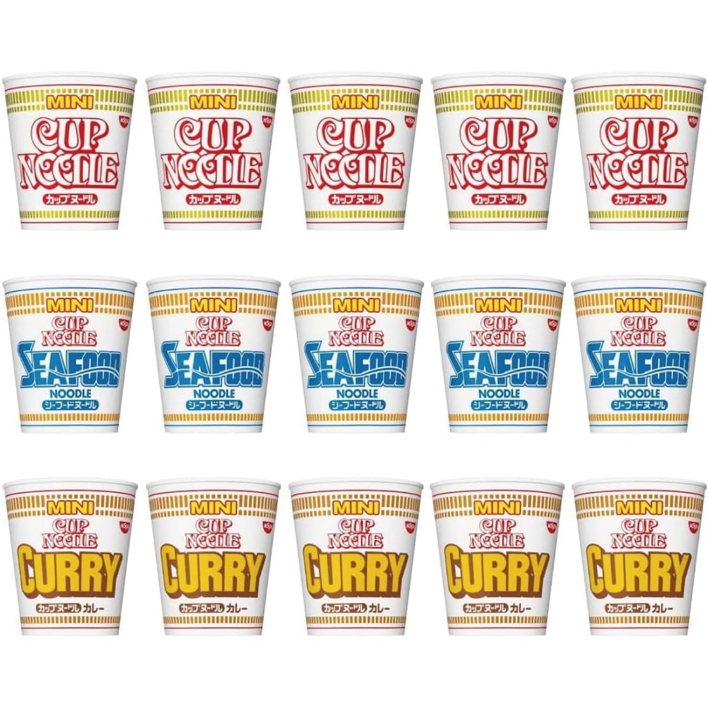 Nissin Cup Noodle Mini Assortment Set (3 varieties, 15 servings ...