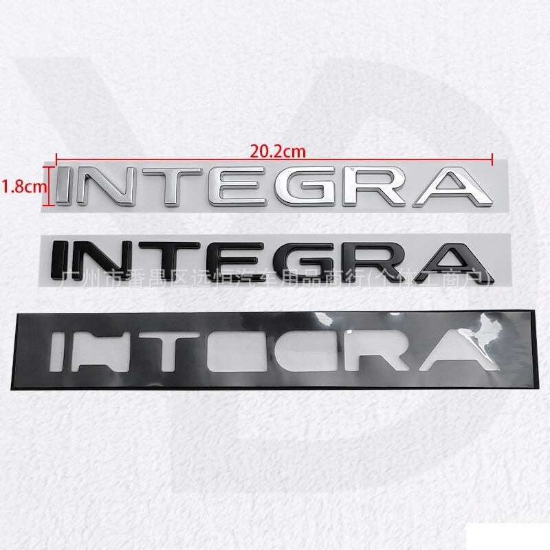 For HONDA INTEGRA logo english letter sticker Rear trunk emblem Car ...
