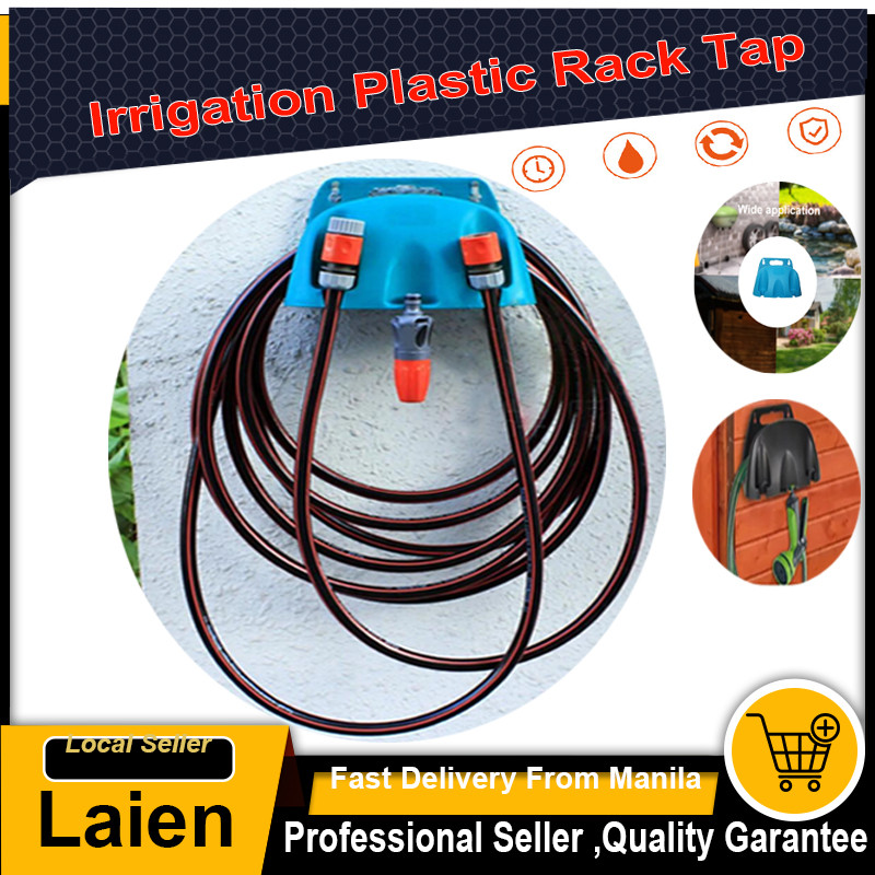 1pcs Wall Mounted Garden Irrigation Hose Pipe Hanger Plastic Rack Tap ...