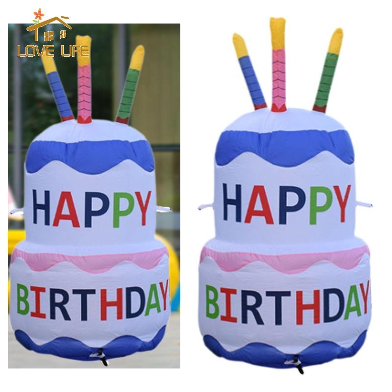 [Whfashion] Inflatable Birthday Cake Lighted Birthday Decorations with ...