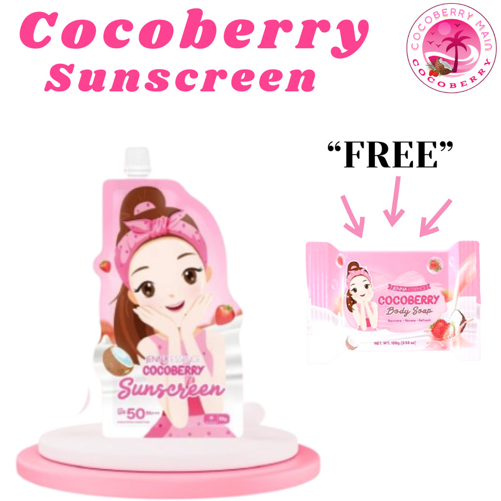 Cocoberry Sunscreen New Whitening and Anti UV Ray Sunscreen SPF 50 with ...