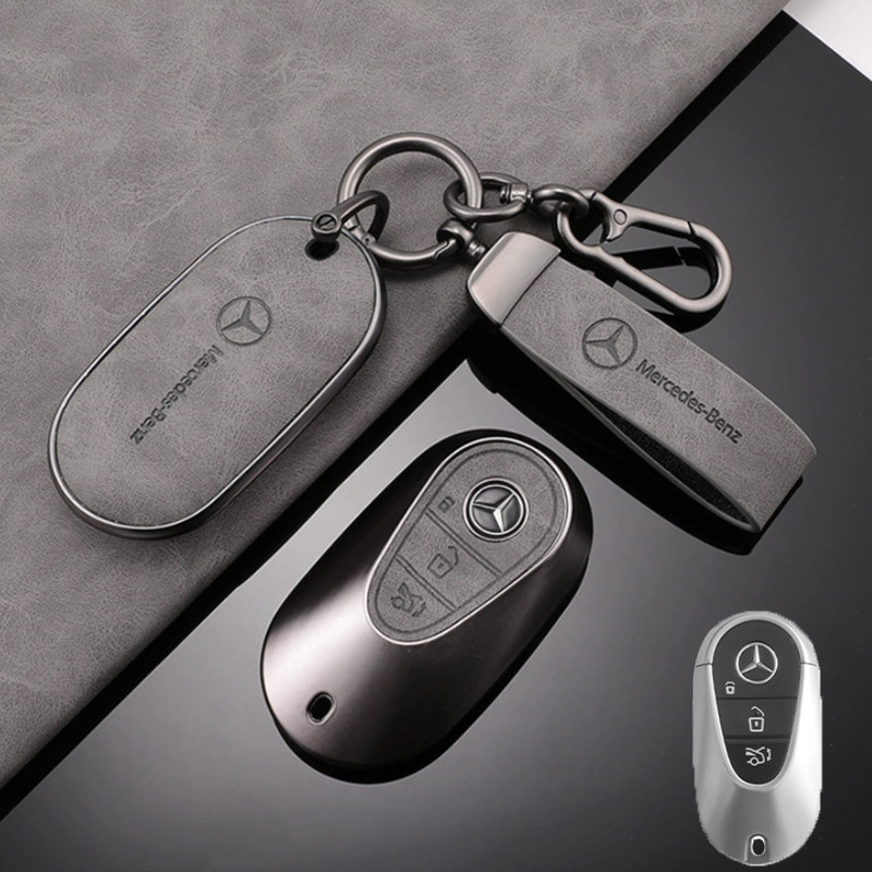 TPU Leather Car Key Case Full Cover Shell For Mercedes Benz C S Class ...