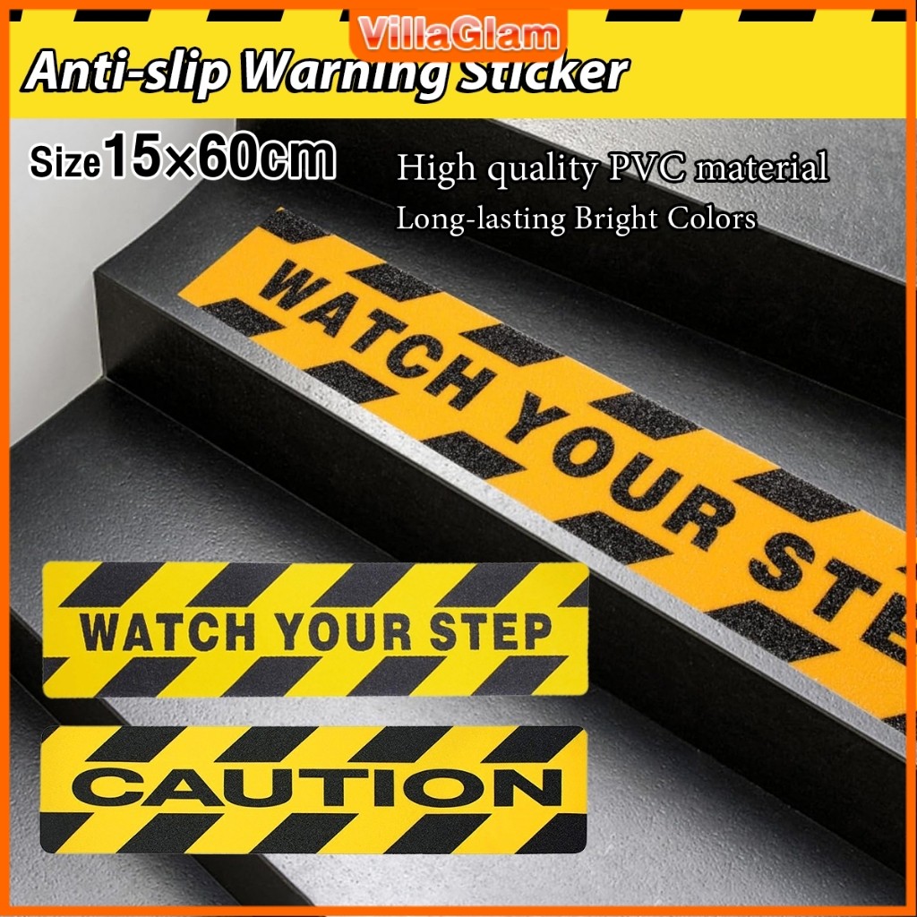 VG Watch Your Step Sign Caution Stickers Non-slip Large Warning ...