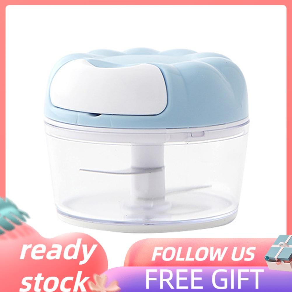 Hanhan1 Manual Mini Garlic Chopper Crusher Peeler Mincer Food Processor ...